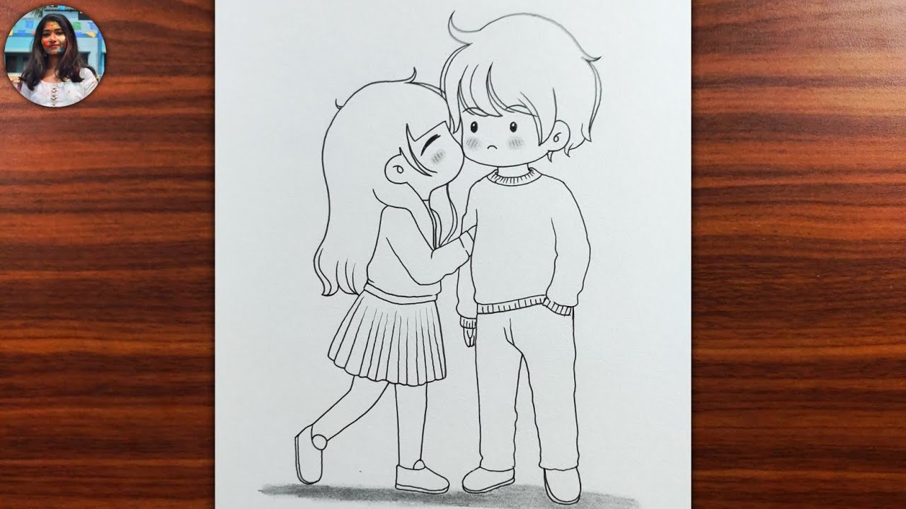 How to draw cute Girlfriend and Boyfriend - YouTube