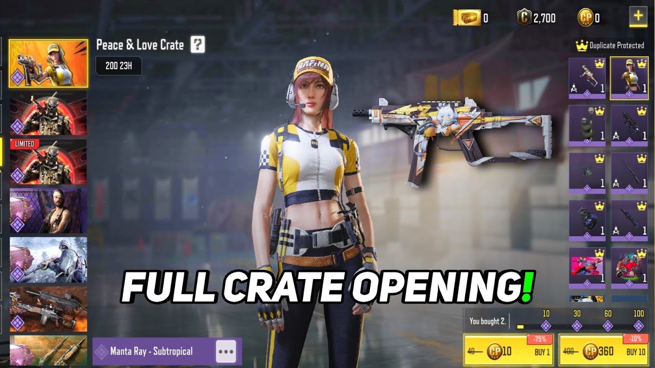 Finally the most awaited Crate Peace & Love Crate is back in CODM - YouTube