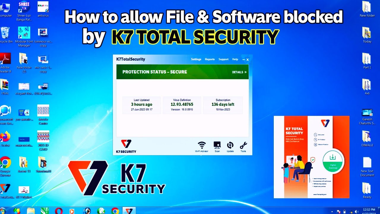 How to Allow File and Software in K7 Total Security | K7 Blocked ...