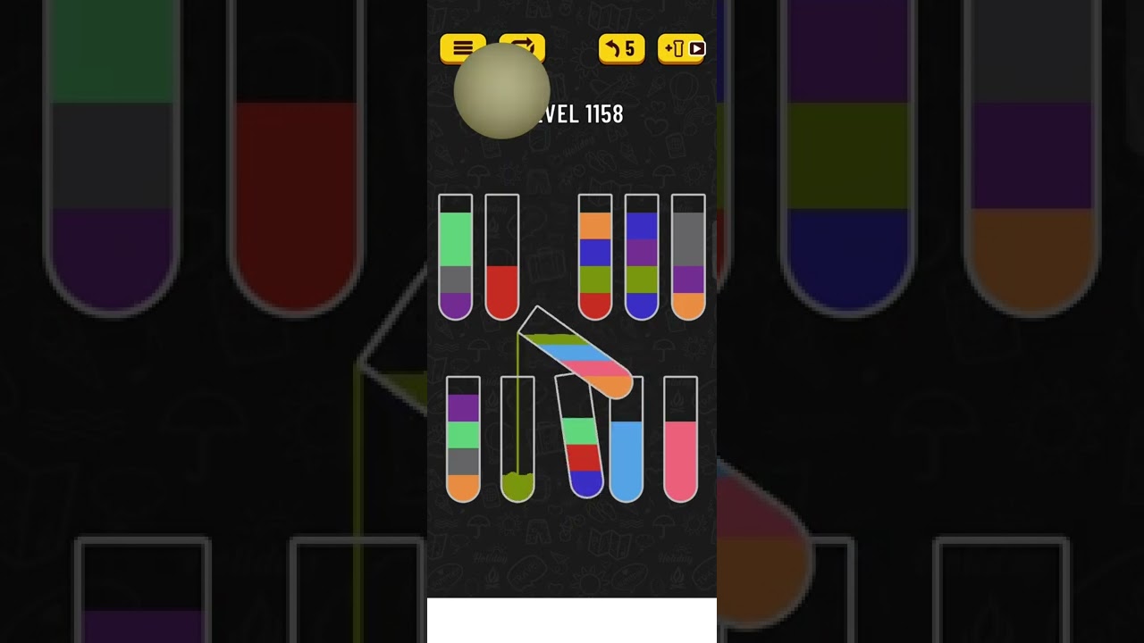 water sort puzzle (level 1158) - YouTube