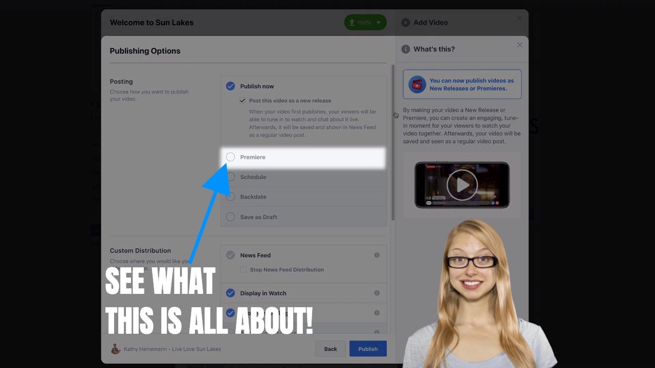 How To Publish Your Videos On Facebook ~ Premiere Publishing Option - YouTube