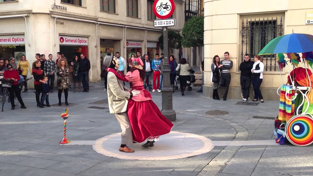 Street dance act performer in Seville, Spain - YouTube