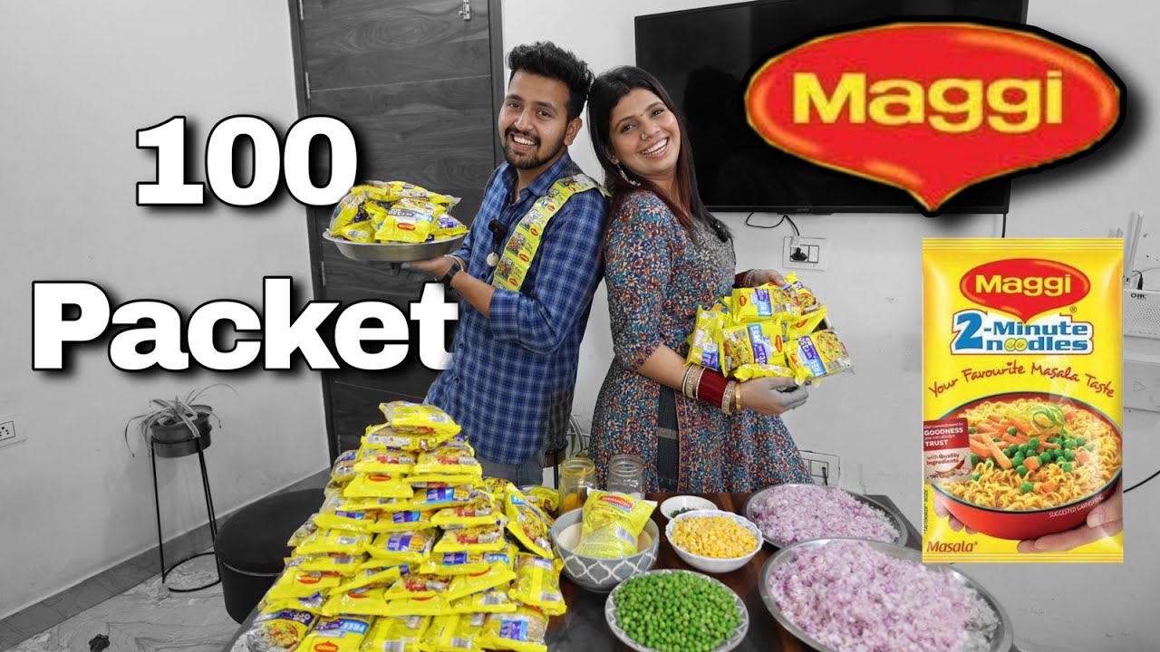 COOKING 100 PACKET MAGGI || FIRST TIME FOR KIDS ️ || SG45 - YouTube