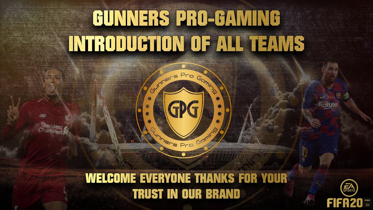 Introduction of all teams from Gunners Pro-Gaming - YouTube
