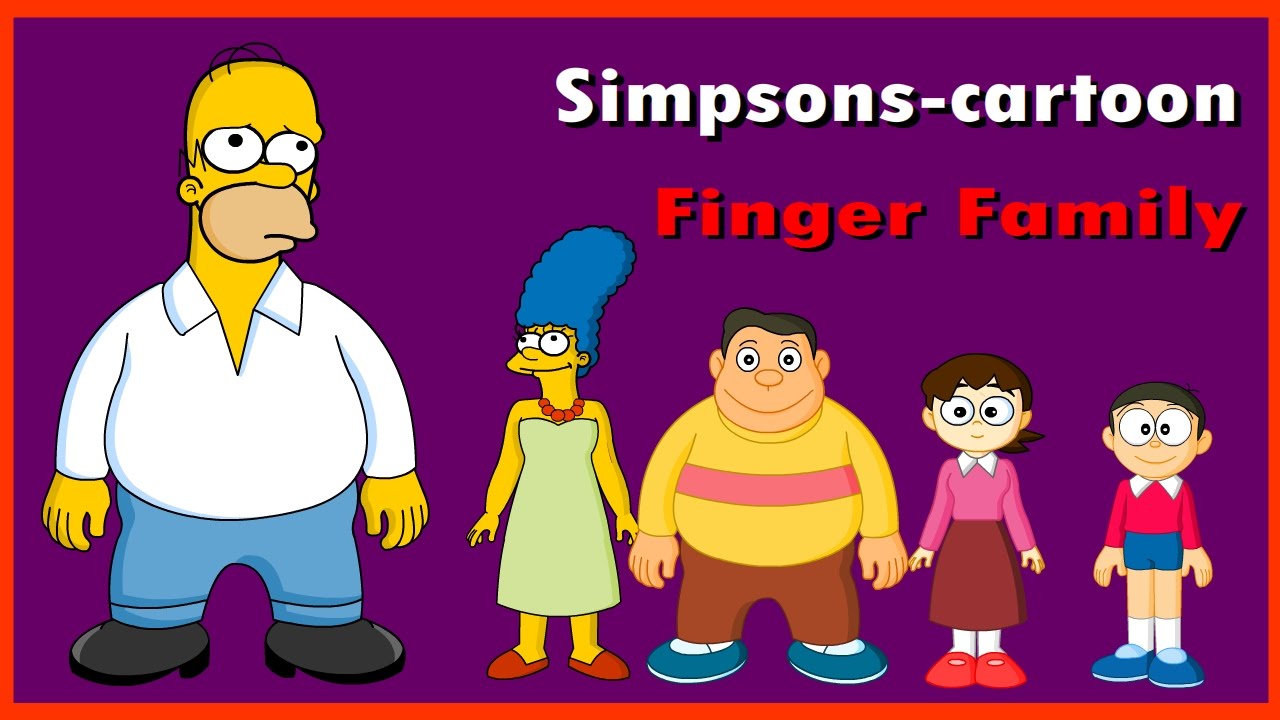 Simpsons Cartoon Finger Family Nursery Rhyme Children's Songs HD Finger ...