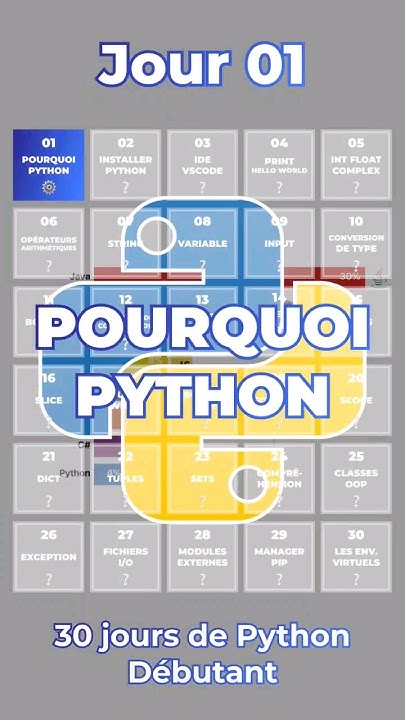Pourquoi apprendre Python ? Jour 1/30 - YouTube