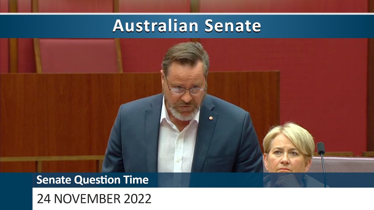 Senate Question Time - 24 November 2022 - YouTube