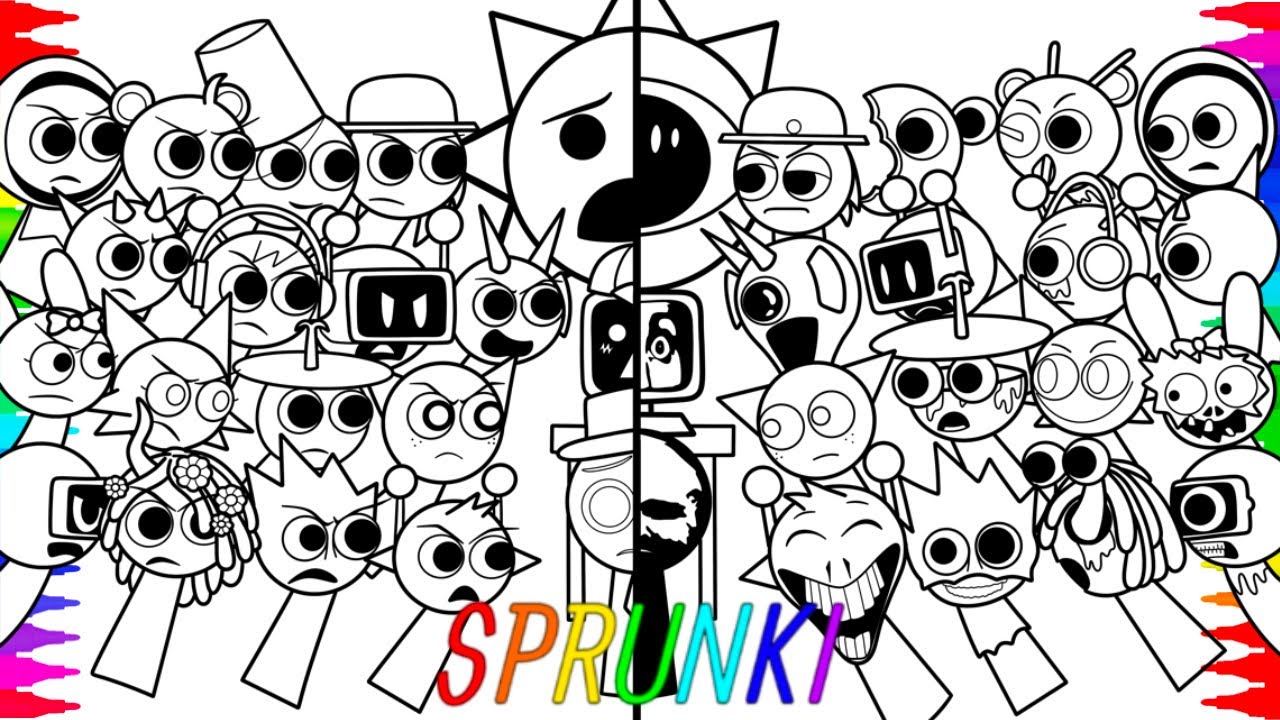 Incredibox Sprunki New Big Coloring Pages | How to Color All Original ...