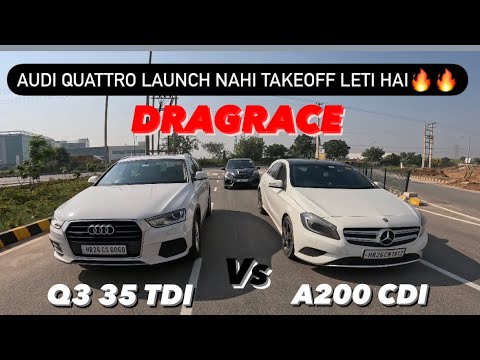 STOCK AUDI Q3 35 TDI Vs TUNED MERC A200 CDI DRAGRACE, FACEOFF🔥 - YouTube