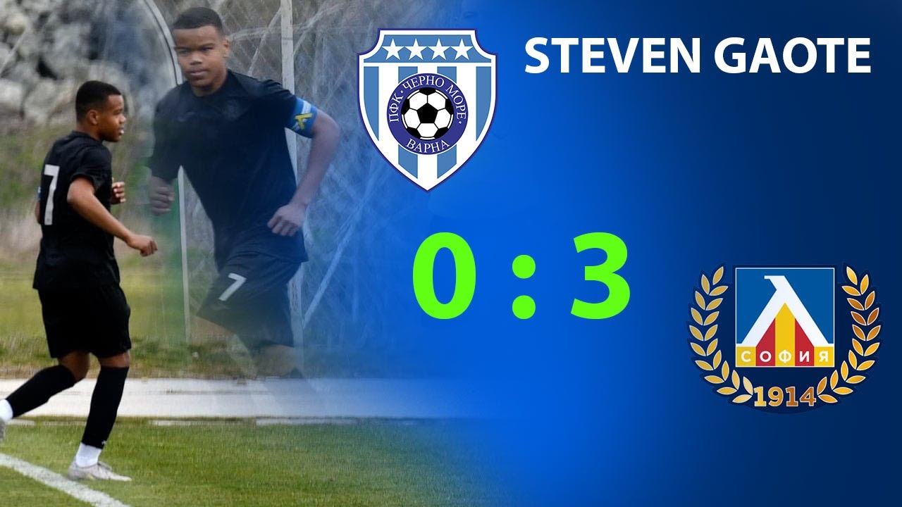 Soccer academy player Steven Gaote U15 - Cherno More vs Levski - YouTube