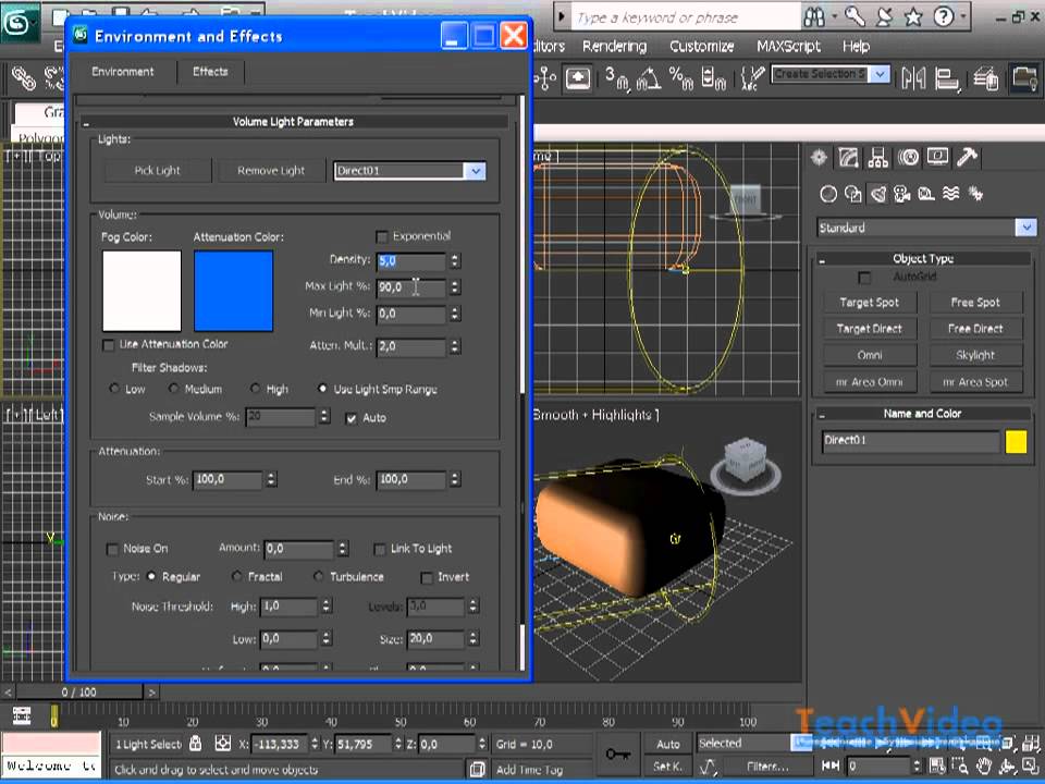 40 Volume light Объемное освещение в 3D MAX - YouTube