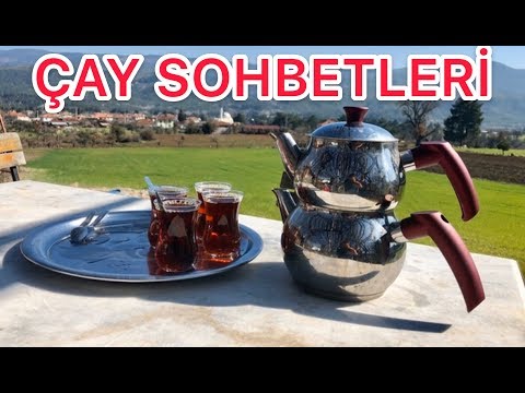 Köyde Yaşam Manzaraya Karşı Çay Keyfi