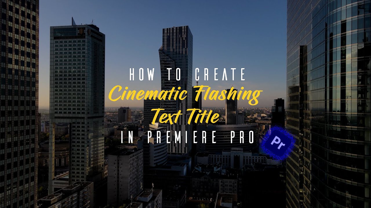 🔴🔵 How to Create Flash Text Title In Premiere Pro tutorial 🔴🔵 - YouTube