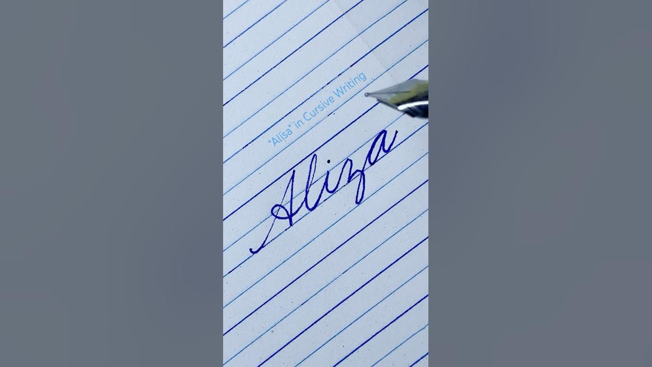 “Aliza” How to Write in Cursive | Cursive Writing | Signature | Cursive Handwriting | Cursive ...