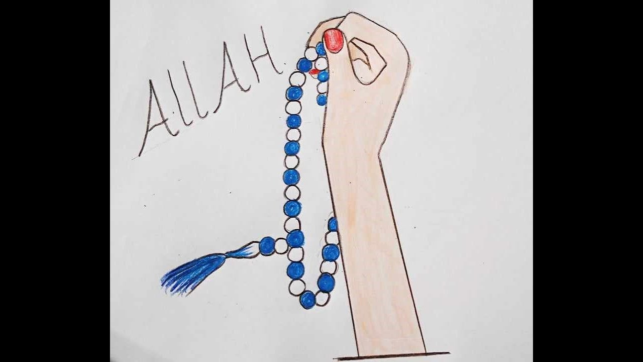 How to draw a hand reading a rosary step by step (very easy) - YouTube