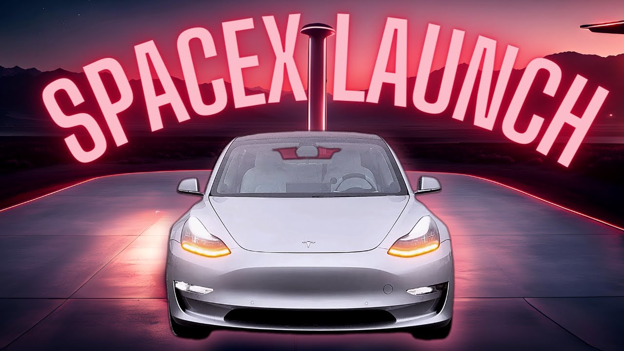 SpaceX Launch Sequence - Tesla Light Show - YouTube