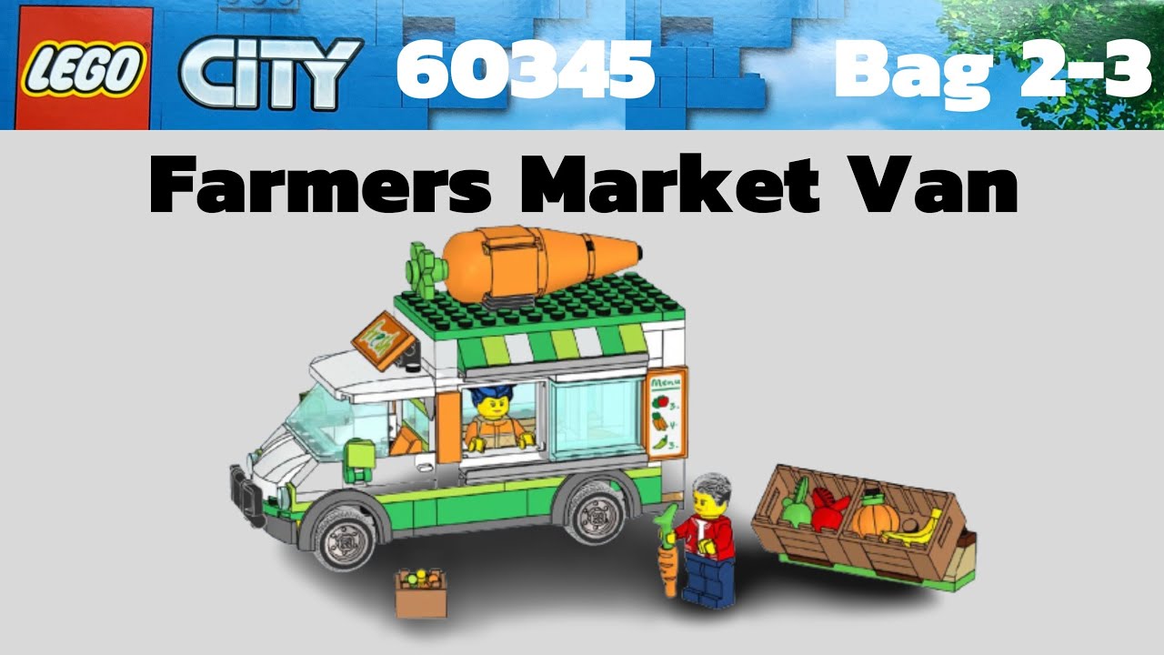 LEGO Truck | LEGO City 60345, Farmers Market Van unboxing and building ...
