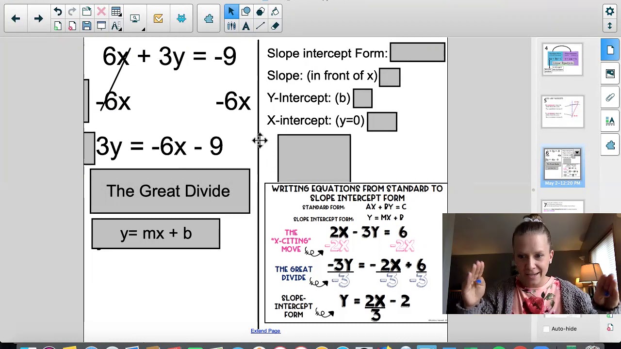 Standard Form to Slope Intercept Form LESSON - YouTube