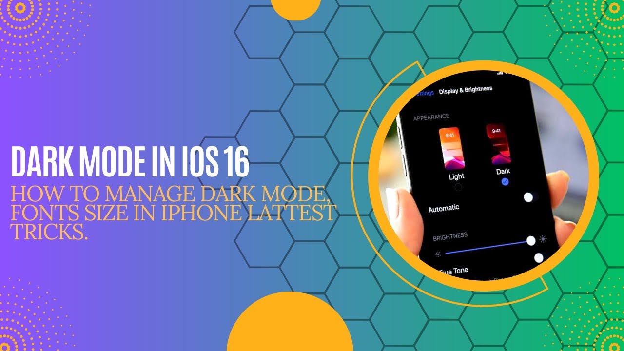 How to manage dark mode, Fonts size in iphone lattest tricks. IOS 16.4 ...