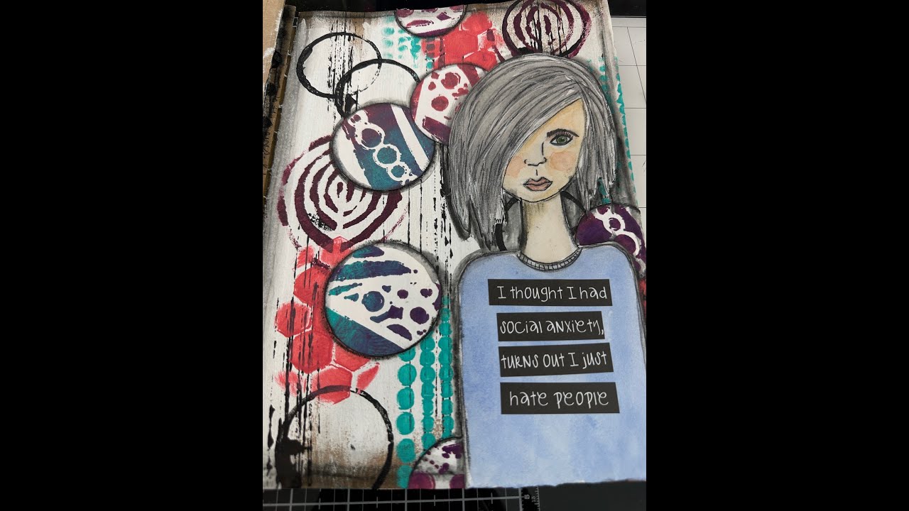 Snarky Girl Art Journal Page - YouTube
