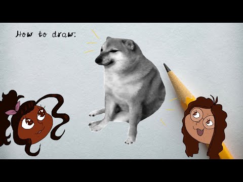 How to draw cheems!-with Mya and Lo - YouTube