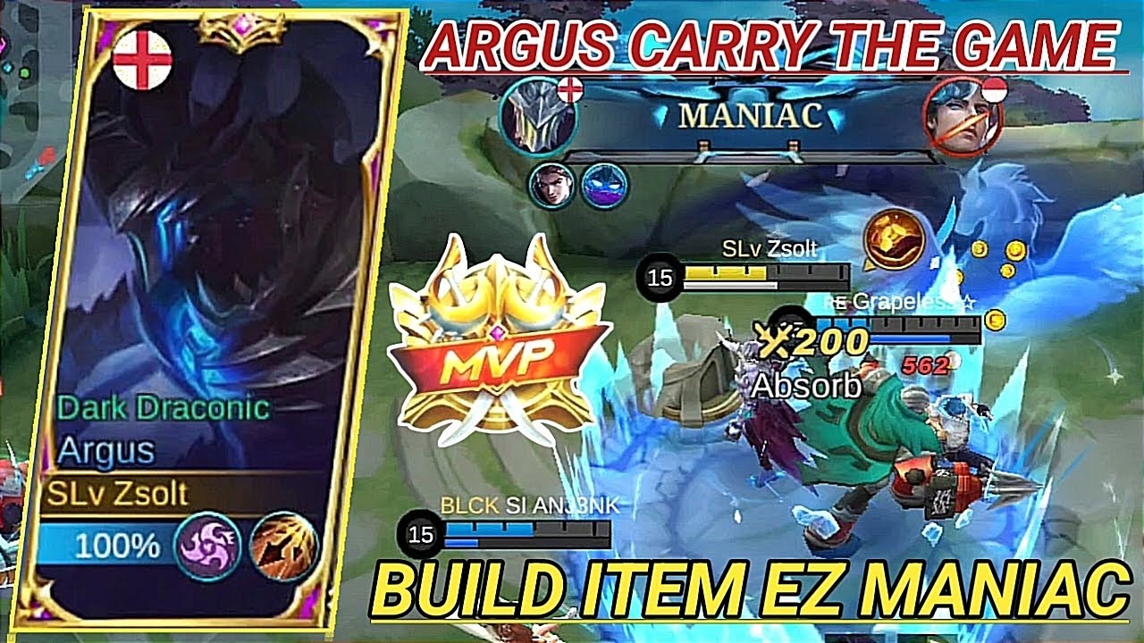 GAMEPLAY ARGUS CARRY THE GAME BUILD ITEM ARGUS EZ MANIAC | BUILD DAN ...