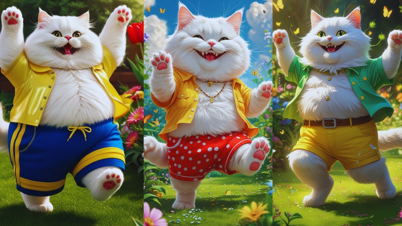 Fat Cat's Hilarious Dance Moves!🐱 Meow Magic Like Never Before! 🎶🔥 # ...