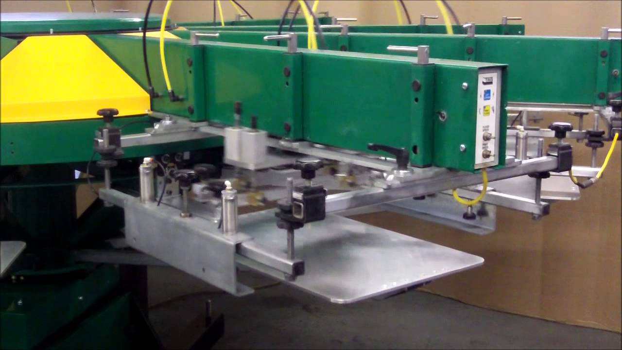 Tas 8 color Screen Printer - YouTube