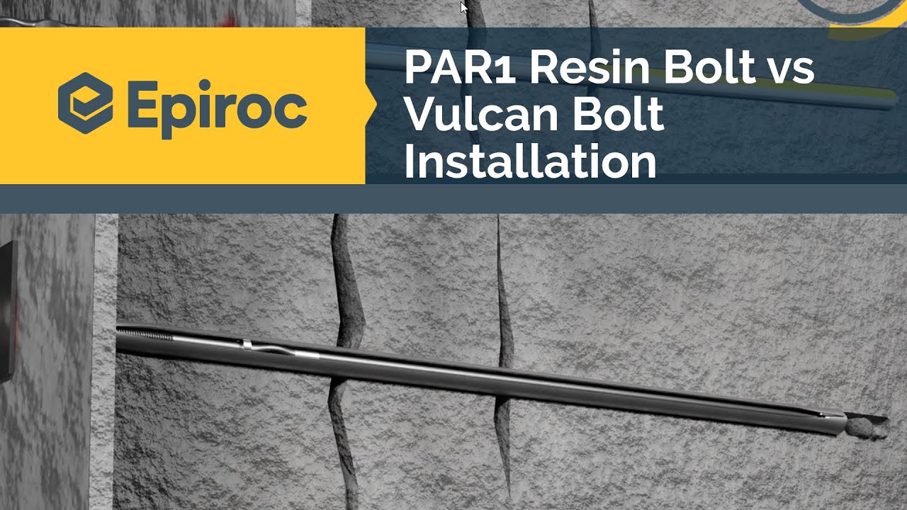 Epiroc PAR1 Resin Bolt vs Vulcan Bolt Installation Comparison - YouTube