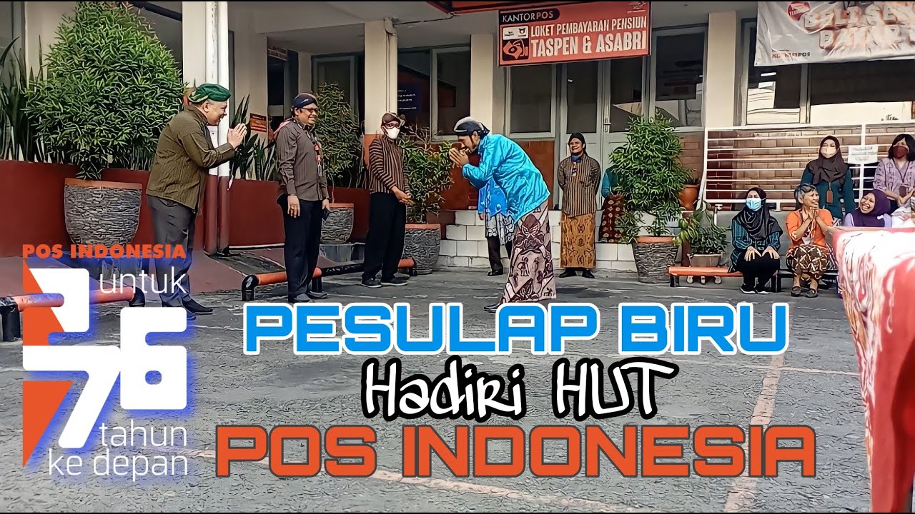 Pesulap biru meriahkan HUT POS INDONESIA - YouTube