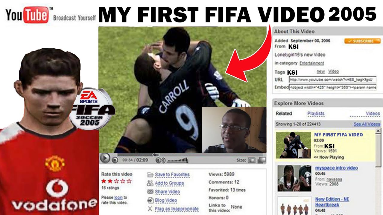 THE FIRST EVER FIFA VIDEO UPLOADED ON YOUTUBE !!! - YouTube