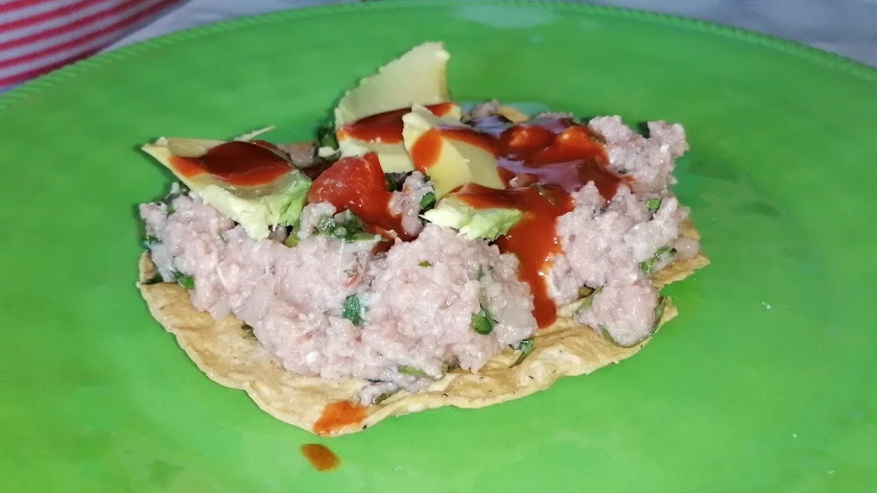 Deliciosa carne de apache estilo Michoacan tostadas de carné tártara ...