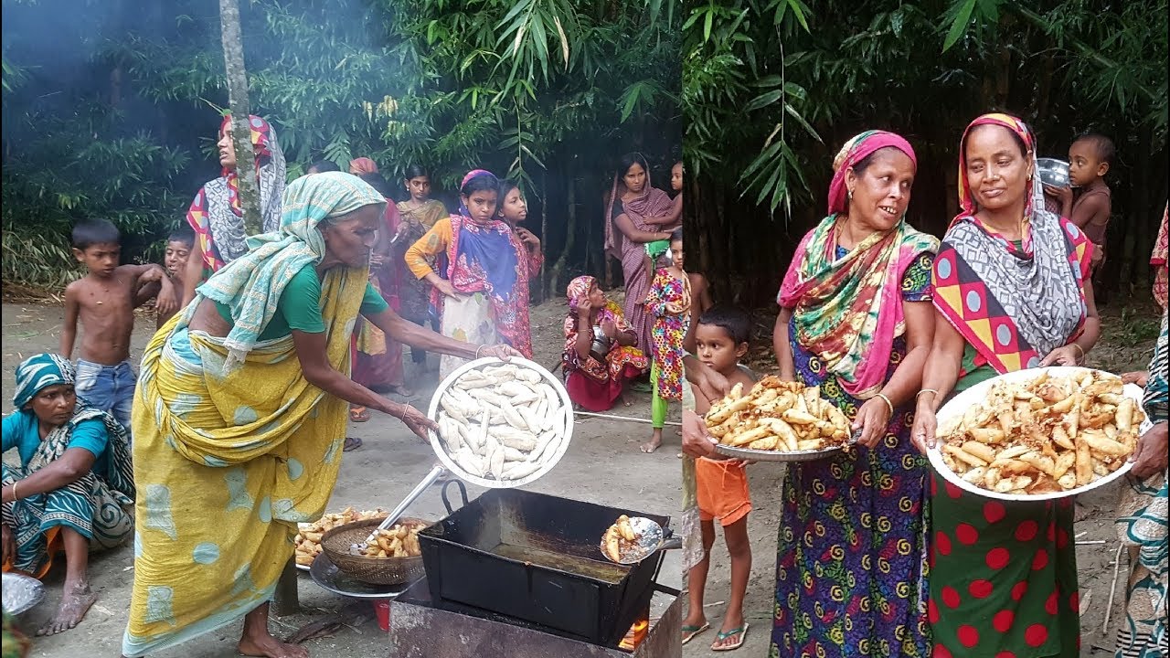 Traditional Coconut Cake Making For Whole Village Peoples - Bengali ...