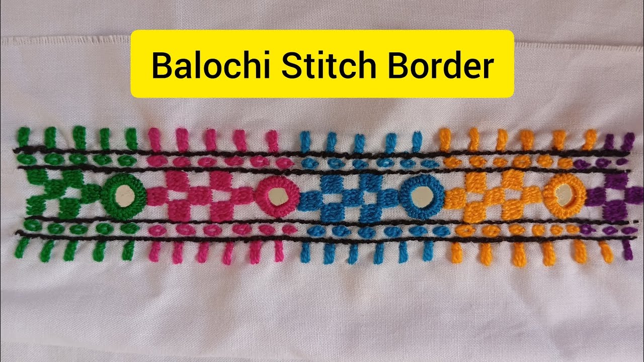 Balochi Stitch Border | Beautiful Border Design | Embroidery Design ...