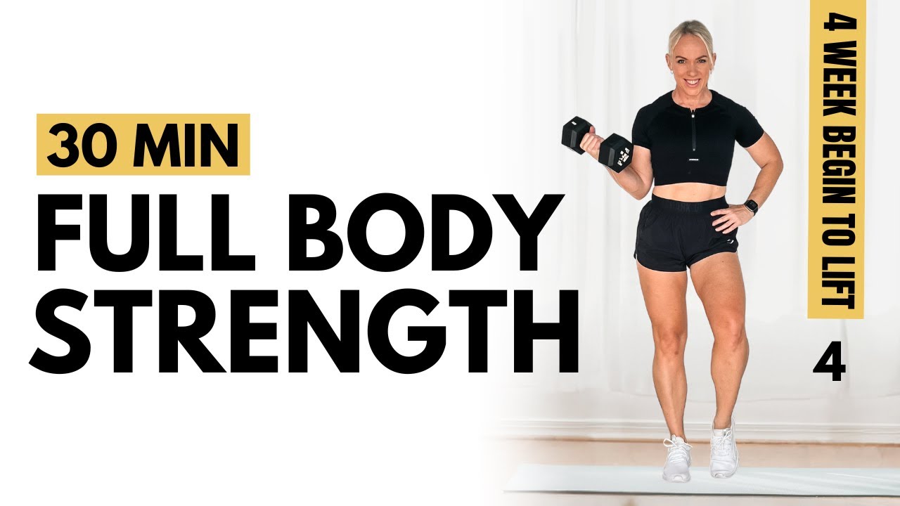 DAY 4 FULL BODY Weights Workout [strength training for women beginners ...