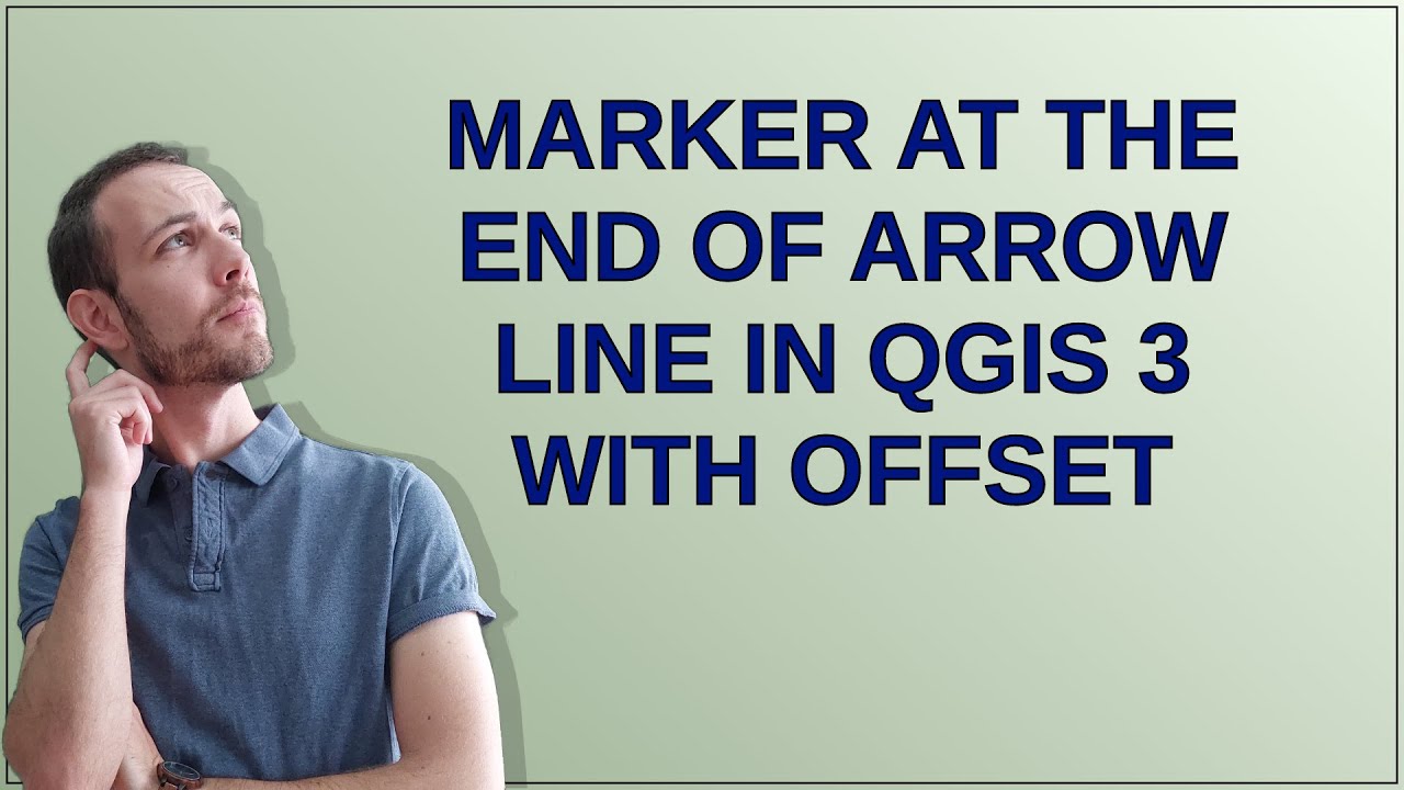 Marker at the end of arrow line in QGIS 3 with offset - YouTube