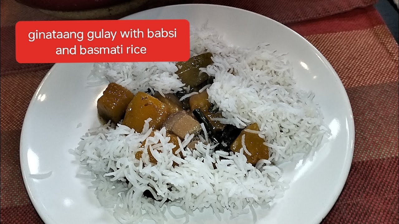 ginataang gulay with basmati rice for dinner - YouTube