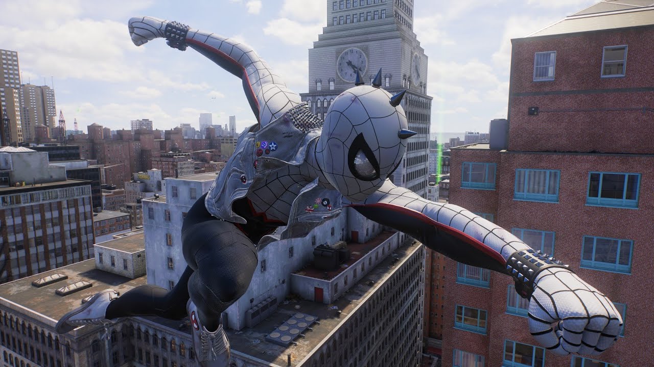 Spider-Punk Suit - Marvel`s Spider-Man 2 Free Roam PS5 Gameplay - YouTube