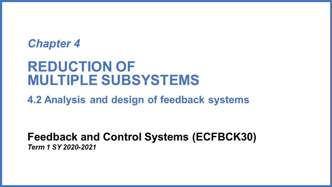 6.2 Analysis and design of feedback systems - YouTube