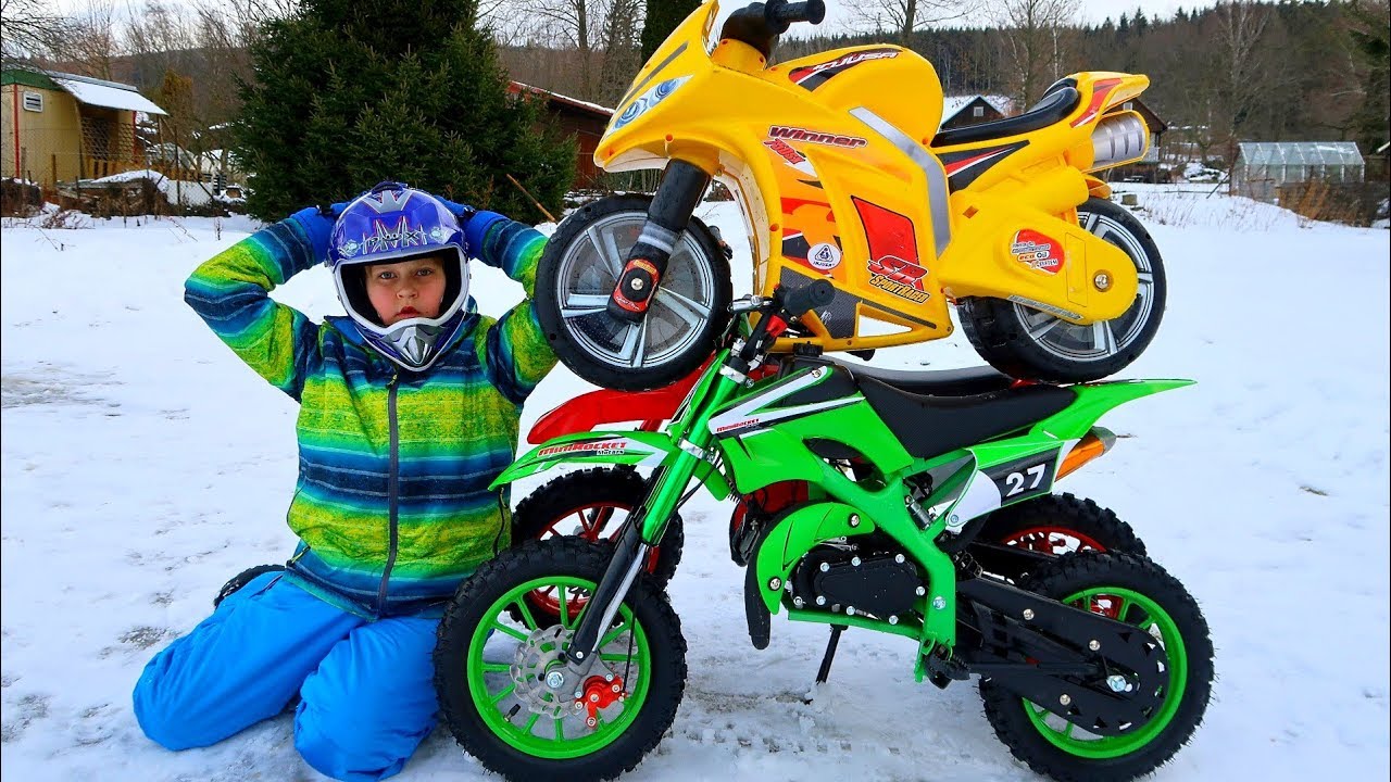Funny Video For Children Baby Ride on Dirt Cross Bike Power Wheel ...