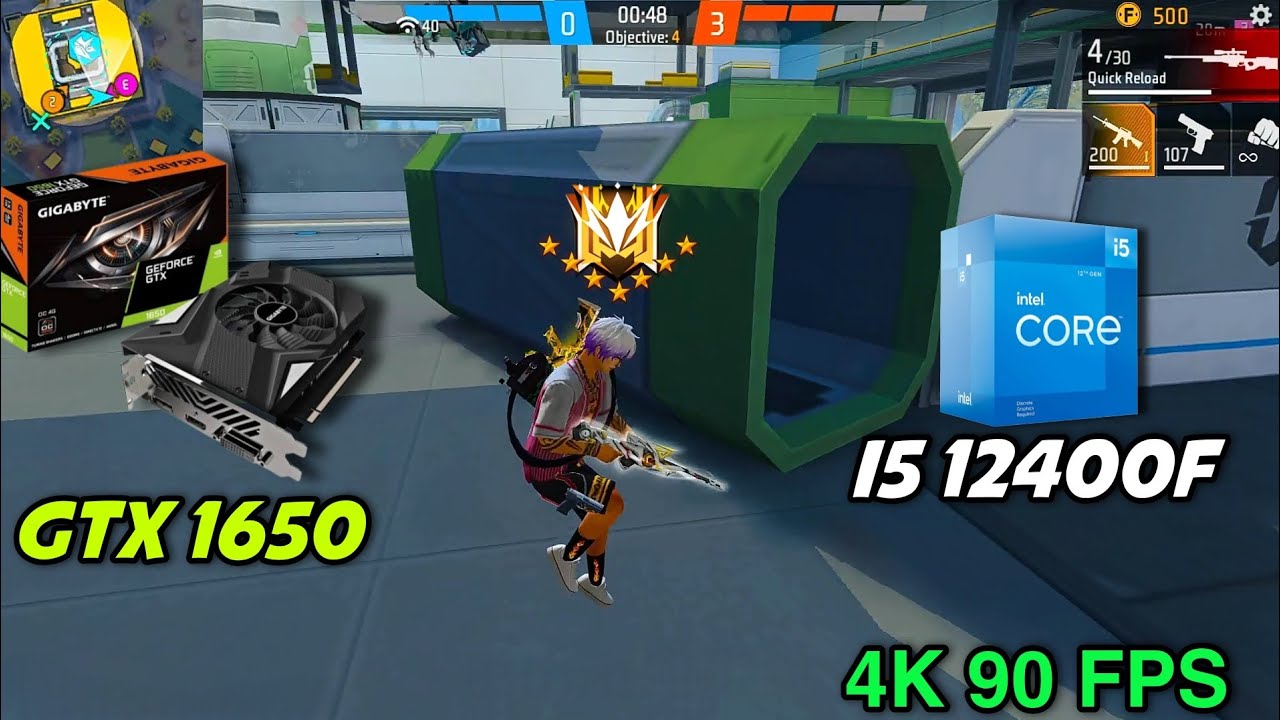 Free Fire Max Gameplay 4k Max Graphics On i5 12400f + Nvidia GTX 1650 ...