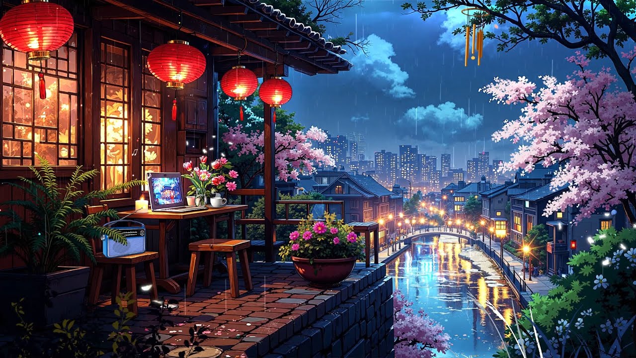 Raining on Rooftop ~ Rainy lo-fi hip hop mix to for Study & Relax ...