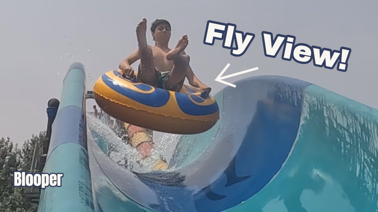 Man flies in the air on a waterslide! (BLOOPER) - YouTube