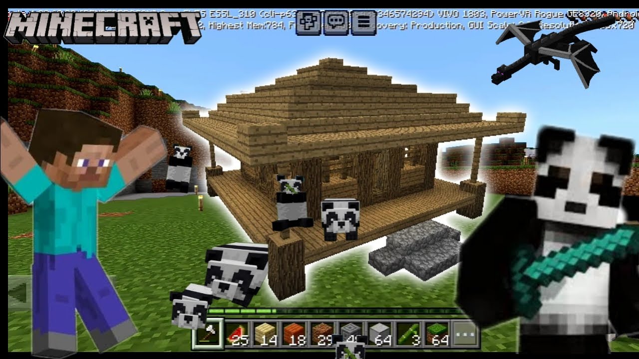 Making House for sweet 🐼 panda Minecraft survival series episode 17 ...