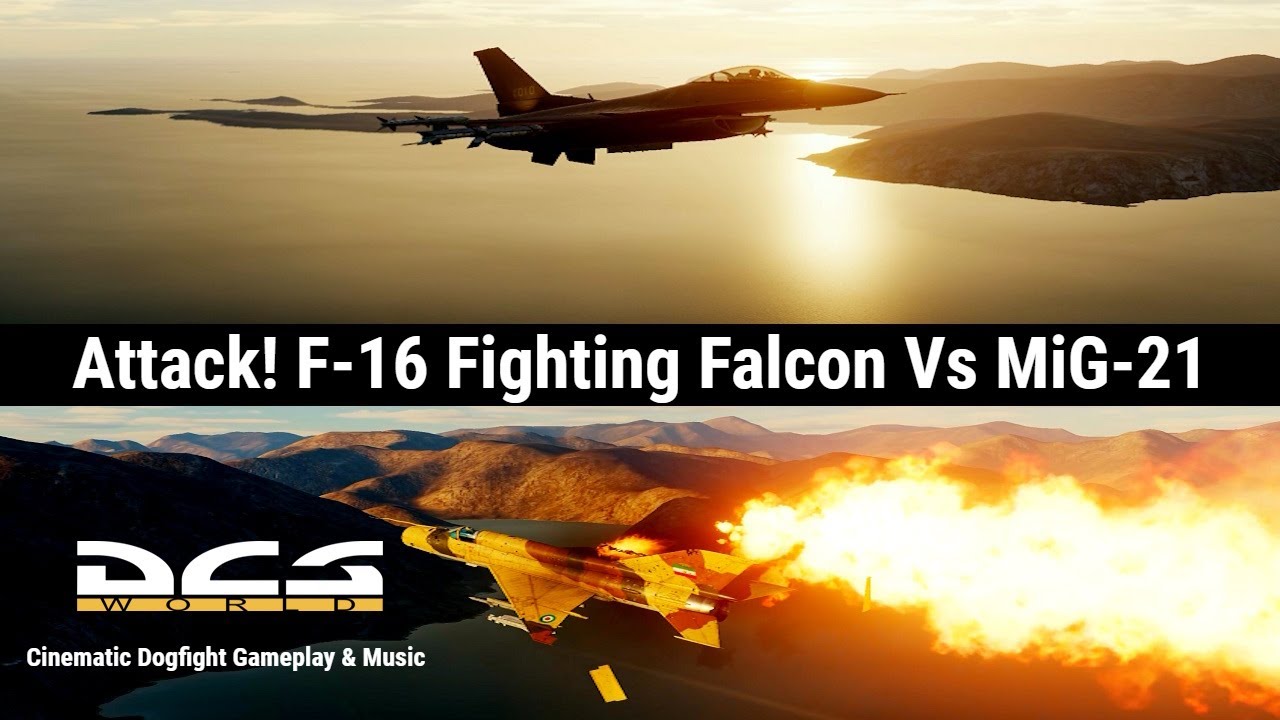 Attack! F-16 Fighting Falcon Vs MiG-21 | Cinematic Dogfight Gameplay ...