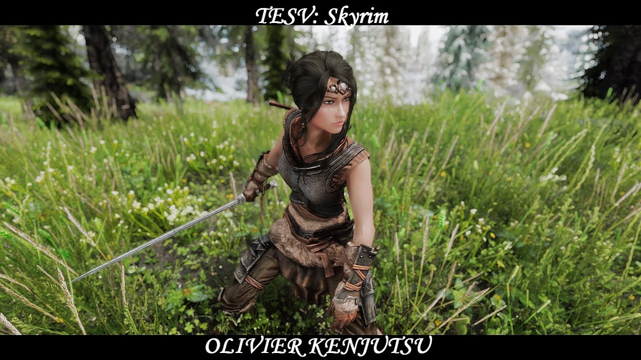 TESV: Skyrim - Combat Animation Mod: Olivier Kenjutsu - YouTube