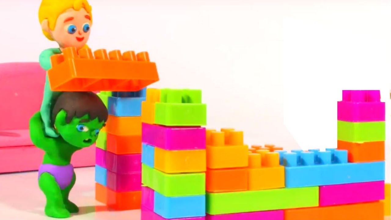 FUNNY KIDS BUILD WITH LEGOS Play Doh Cartoons For Kids - YouTube