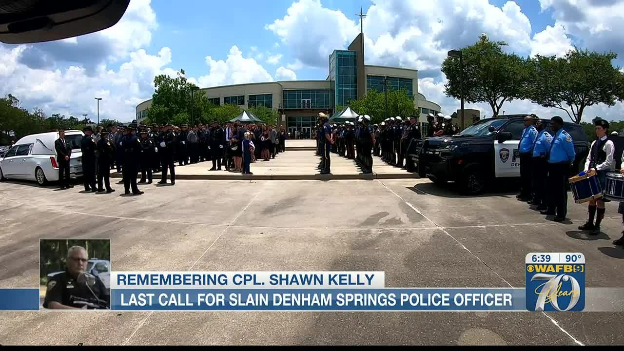 Last call for slain Denham Springs Cpl. Shawn Kelly - YouTube