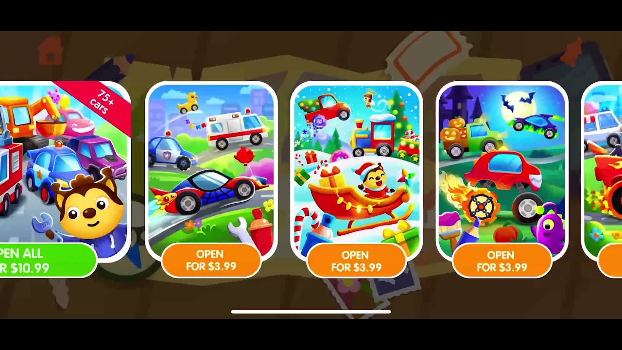 Kids car ride game long run full fun - YouTube