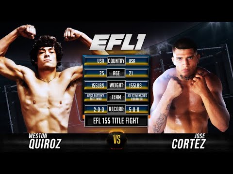 Tony Cortez vs Weston Quiroz - EFL1 - YouTube